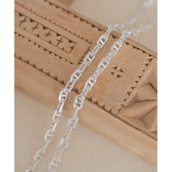 商品発送元：AMATERAファッション・ブランド【SENTI】【IROQUOIS 2023 AUTAMN】ユニセックスでお使い頂けるミニマルなシルバーアクセサリー カッティングが施された存在感のあるロロマリーナ チェーンネックレス 太さ4....