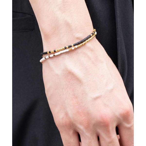 商品発送元：AMATERAファッション・ブランドNO,2014　BEADS BRACELETPRICE：\4,500　SIZE： FCOLOR：1 GR/SV 2 BK/SV 3 WT/GD 4 BLK 5 GR/GD 6 WT/SV 7 ...