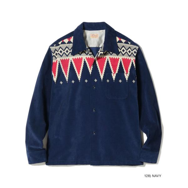 商品発送元：AMATERAファッション・ブランド、メンズ・紳士服、ジャケット・ジャンパー・ブルゾン1950年代中期に作られたコーデュロイ生地のスポーツシャツを再現。ネイティブアメリカン調の幾何学模様で構成された柄であるが、ヴィンテージ市場で...