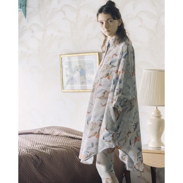 商品発送元：AMATERAファッション・ブランド、メンズ・紳士服BSD25SS-04 Arts &amp; Crafts Big Dress Shirt BLACK アーツ＆クラフツをイメージして再構築したオリジナルプリントの生地を使ったオ...