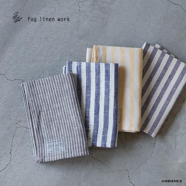 商品発送元：ambienceファッション・ブランドブランド   fog linen work商品名 リネンキッチンクロス ストライプ概要 しっかり吸ってすぐに乾くfogの定番アイテム、リネンキッチンクロスです。抜群の吸水力でお皿や手の水分を...