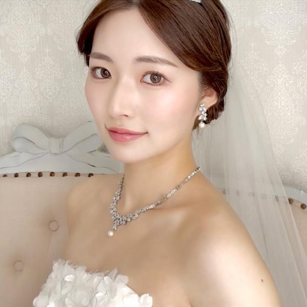 商品発送元：ANNAN WEDDINGバッグ・靴・小物WEDDING ACCESSORY上品なジルコニア×パールの組み合わせジルコニアネックレスセット　DN62‐BタイプDESIGNドロップデザインが上品なジルコニアネックレスセット。新しく...