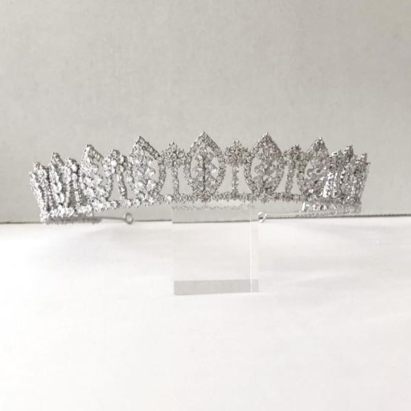 商品発送元：ANNAN WEDDINGバッグ・靴・小物WEDDING TIARAリーフモチーフのようなデコラティブデザイン  横幅広めティアラ　JT26 DESIGN王冠のような均等な高さが美しいクラウンタイプの横幅広めデザインティアラ。葉...