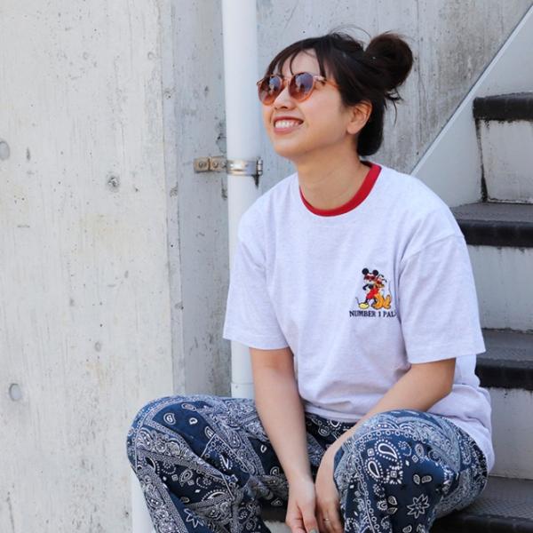 商品発送元：Asrabbit OnlineShopファッション・ブランド、レディース・婦人服、Tシャツ、半袖かわいいミッキー刺繍の半袖Tシャツミッキーの半袖Tシャツ。胸元に、ミッキーのカワイイ刺繍がワンポイントで施されています。ボディの色は...