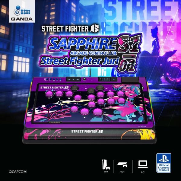 商品発送元：ATTASA SHOP（アタッサショップ）おもちゃ・ホビー・ゲーム、ゲーム、テレビゲーム定評ある サファイア レバーレス コントローラーに、”ストリートファイター 6 ジュリ” デザインが誕生　究極の精度とスピードを実現するレバ...