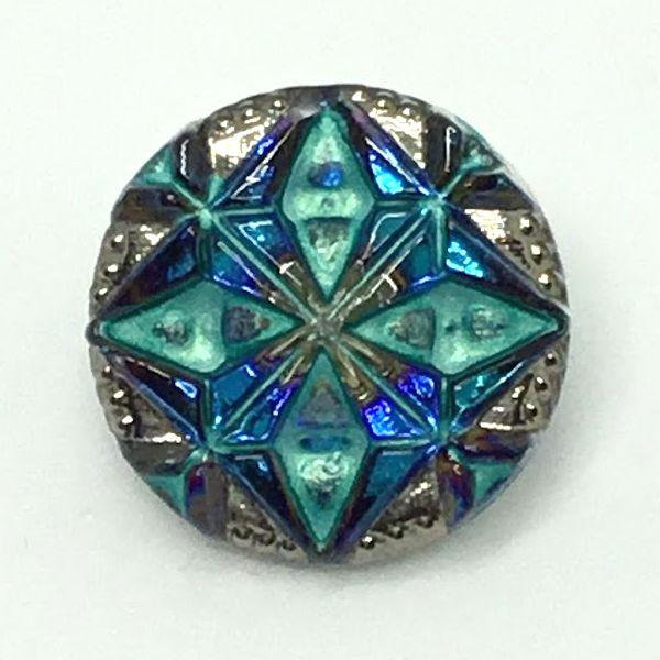 商品発送元：Bead Soup　(ビードスープ)直径約18mmジュエリー・アクセサリーチェコのハンドメイドガラスボタンです。留め具として使うのはもちろん、金具を接着してイヤリング(ピアス)に、ビーズで編みくるんだり裏打ちしてペンダントヘッド...