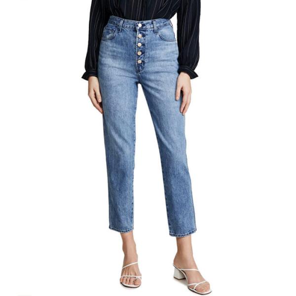 商品発送元：Blue Addictファッション・ブランド、カジュアル、レディースカジュアルウェア、ジーパン、美脚90'sにインスパイアされたボタンフライのスリムストレート。“見せる”フロントボタンやダブルニードルシームなど随所にこだわりのあ...