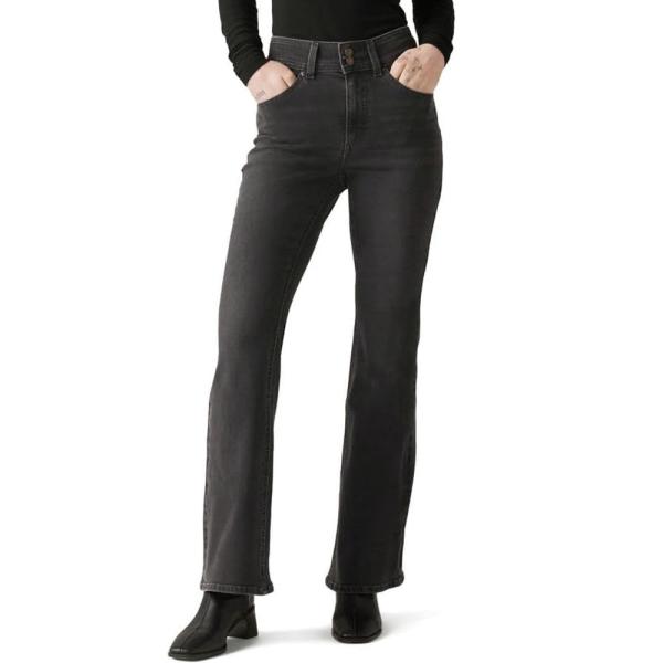 商品発送元：Blue Addictファッション・ブランド、カジュアル、レディースカジュアルウェア、ジーパン、美脚レトロな雰囲気をもつ脚長効果の高いハイライズフレアジーンズ。ヒップから太腿にかけてスリムなフィット感で、メリハリのあるバランスの...