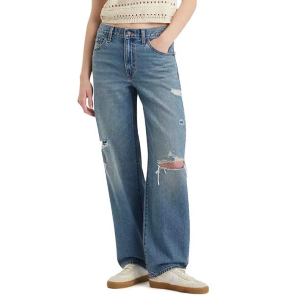 商品発送元：Blue Addictファッション・ブランド、カジュアル、レディースカジュアルウェア、ジーパン、美脚1990年代のリラックスしたムードを現在風にアレンジした、ゆったりとしたシルエットが特徴のバギーストレート。太ももから裾にかけて...