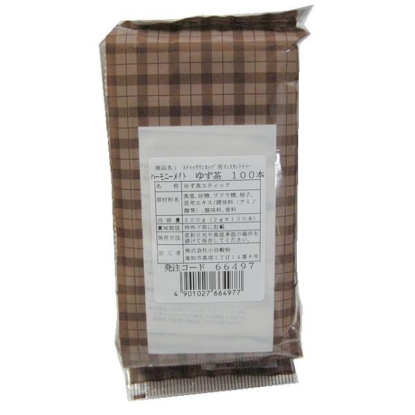 商品発送元：お茶通販　池川園茶舗内容量：２ｇ×１００本ドリンク・アルコール、ハーブティースティックワンカップ用２ｇインスタントティーゆず茶お水（お湯）150ccにたいして１本の割合でご使用ください。