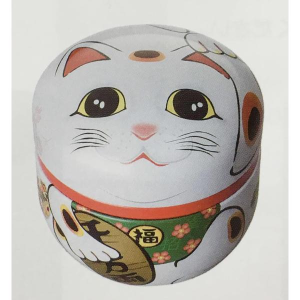 商品発送元：お茶通販　池川園茶舗サイズ：直系86ｍｍ×高さ84ｍｍドリンク・アルコール、日本茶、その他の日本茶商売繁盛を願うあなたにぴったりのアイテム、「茶缶／招き猫（白）」が登場しました。この美しい白い招き猫は、幸運を引き寄せるシンボルと...