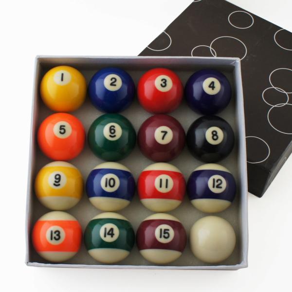 商品発送元：ビリヤード 通販 キューショップジャパンスポーツ・アウトドア・旅行、その他ボールセット プールボール 2" (手玉1 7/8") 3112Tこちらは手玉がその他ナンバーボールより若干小さい、E8(イングリッシュ・エイトボール)用...
