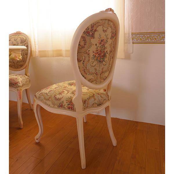 商品発送元：輸入家具チェンエン・ジャパン生活・インテリア・文具、イス、ダイニングチェア【商品名】アンティーク調 Rococo ロココ調 椅子 ダイニングチェア FabricAローズ マホガニー材使用【シリーズ・色】Rococo mobili...