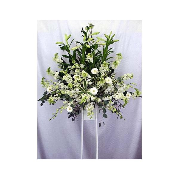 商品発送元：シンコーフラワーセンター白色の旬の花々フラワー・ガーデニングサイズ : 高さ：200cm  幅：100cm   奥行：55cm使用花材 : 白色の旬の花々