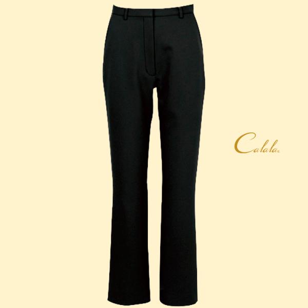 商品発送元：ユニフォームのチトセ　公式オンラインショップファッション・ブランドストレッチ性抜群、レディース黒パンツ。ウエストからヒップを優しく包み込む、女性らしいシルエットです。生地に光沢があり、シワになりにくいのでお手入れも簡単。制電加工...