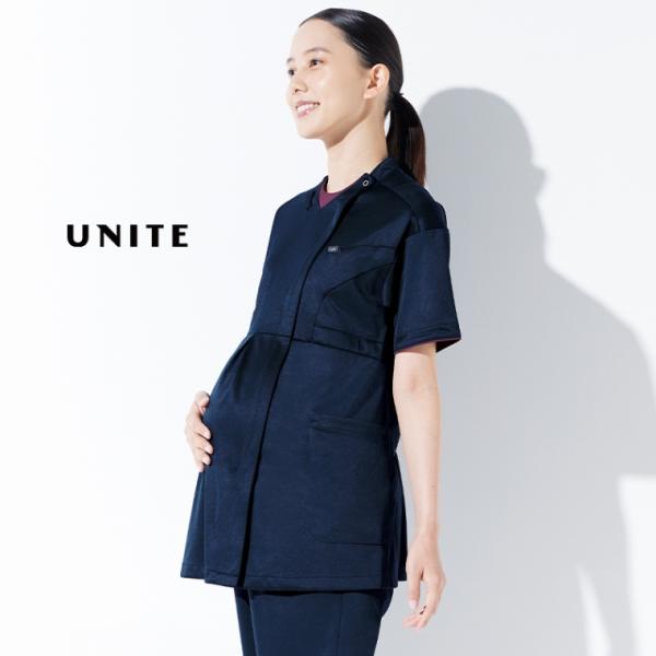 商品発送元：ユニフォームのチトセ　公式オンラインショップファッション・ブランド光沢感のあるゴム編み生地を使用したマタニティスクラブ。なめらかな肌触りで敏感なマタニティ期にも安心です。高い通気性と吸汗速乾性があるので、ムレにくく快適さをキープ...