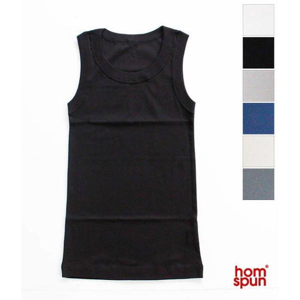 商品発送元：franc bonn Online storeファッション・ブランドhomspun[ホームスパン] 40/1度詰フライスノースリーブプルオーバー　6696“homspunホームスパンからリピーターの多い人気のノースリーブが入荷し...