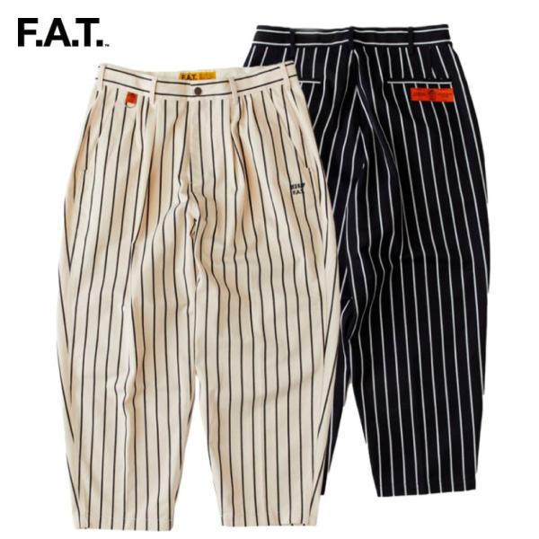 商品発送元：FULLSPEC.ファッション・ブランドRED KAP×F.A.T.のコラボレーションによるワイドチノタイプパンツ。ワークテイストあふれるT/Cストライプを使用し、ヒップから膝にかけてボリュームを持たせたワイドテーパードに加え、...