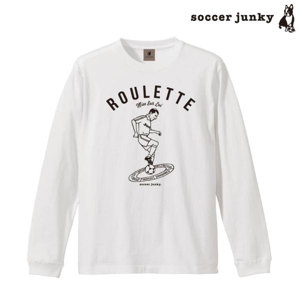 商品発送元：Sal．スポーツ・アウトドア・旅行soccer junkyの Roulette+5 ロングTEE！！サッカージャンキーの長袖Tシャツです。人気で親しみのあるJERRY氏のイラストを使用しています。彼のルーレットに翻弄されたＤＦは...