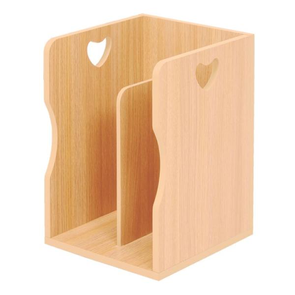 商品発送元：おしゃれな家具やインテリア収納　ガンモマーケット生活・インテリア・文具、収納家具、棚・シェルフ【商品説明】ハートのデザインが可愛いナチュラルなブックスタンド。仕切りが付いて本・雑誌をしっかり収納!重ねて使えます。【商品サイズ】(...