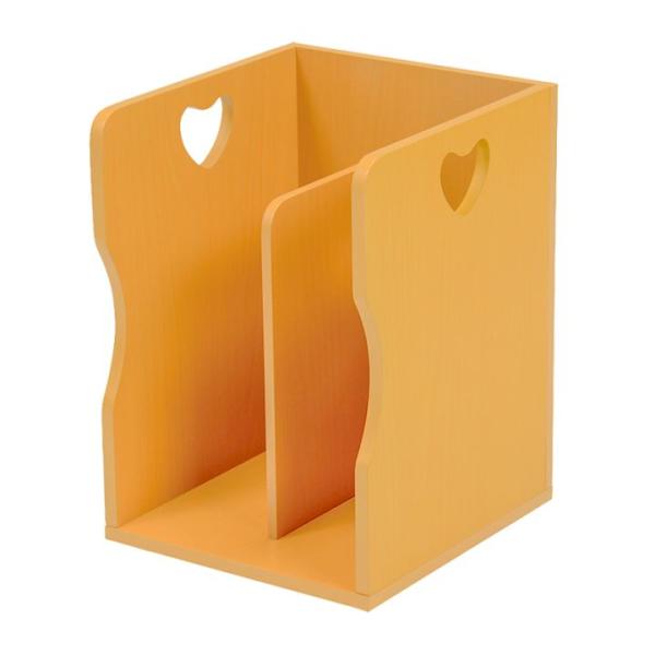 商品発送元：おしゃれな家具やインテリア収納　ガンモマーケット生活・インテリア・文具、収納家具、棚・シェルフ【商品説明】ハートのデザインが可愛いナチュラルなブックスタンド。仕切りが付いて本・雑誌をしっかり収納!重ねて使えます。【商品サイズ】(...