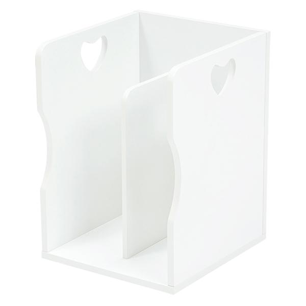 商品発送元：おしゃれな家具やインテリア収納　ガンモマーケット生活・インテリア・文具、収納家具、棚・シェルフ【商品説明】ハートのデザインが可愛いナチュラルなブックスタンド。仕切りが付いて本・雑誌をしっかり収納!重ねて使えます。【商品サイズ】(...