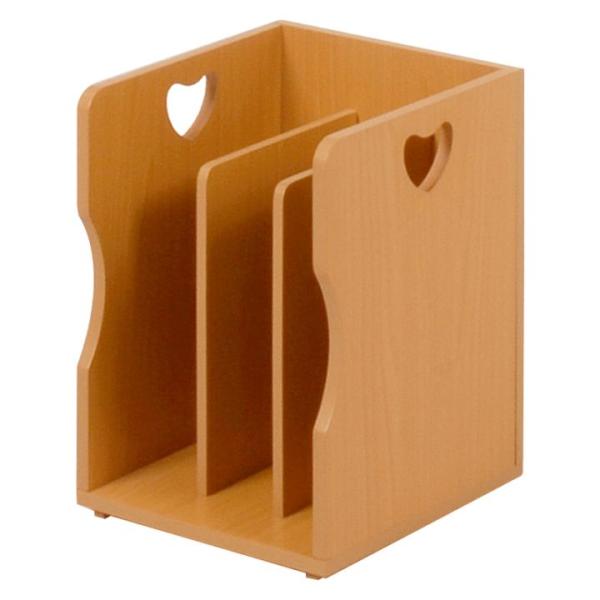 商品発送元：おしゃれな家具やインテリア収納　ガンモマーケット生活・インテリア・文具、収納家具、棚・シェルフ【商品説明】ハートのデザインが可愛いナチュラルなブックスタンド。仕切りが付いて本・雑誌をしっかり収納!重ねて使えます。【商品サイズ】(...