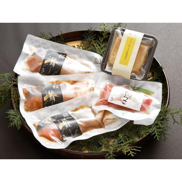 商品発送元：ガタ市フード・菓子、水産物・水産加工品、その他ごはんのお供にもおつまみにも最高。独自ブレンドの味噌に漬け込んだ逸品をどうぞ。生産地長岡市内容量桜鱒味噌漬100ｇ×1枚桜鱒味噌漬かんずり入100ｇ×1枚銀鮭味噌漬100ｇ×1枚クリ...