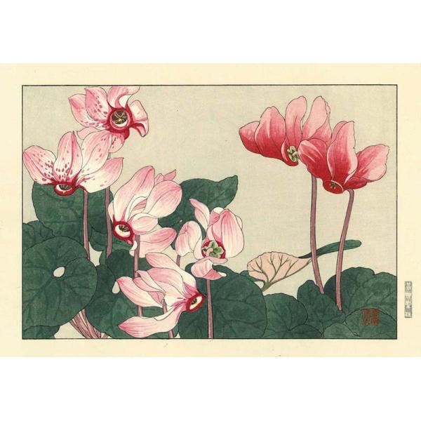商品発送元：木版画 芸艸堂　Woodblock print UNSODOCyclamenおもちゃ・ホビー・ゲーム、アート・美術品・骨董品・民芸品、絵画、版画彩華　谷上廣南（1879〜1928）兵庫県西宮生まれ。画才を鈴木松年の高弟湯川松堂に...