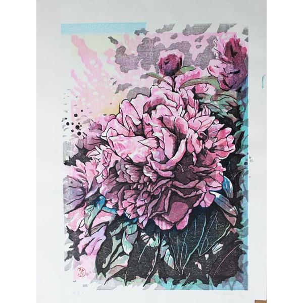 商品発送元：木版画 芸艸堂　Woodblock print UNSODOThe scent of the windおもちゃ・ホビー・ゲーム、アート・美術品・骨董品・民芸品、絵画、版画自刻　自摺り　オリジナル木版画1973年　福岡県生まれ19...