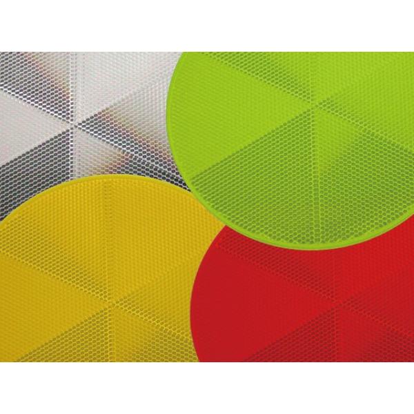 商品発送元：みんなのはんしゃ屋生活・インテリア・文具、日曜大工・作業用品、塗料・補修材・各種素材シャイニングリフレクター　φ２００　オレンジ・クリア・レッド・ライム色 新登場！大型のφ２００の反射板です。裏面の接着箇所がフラットタイプの設計...