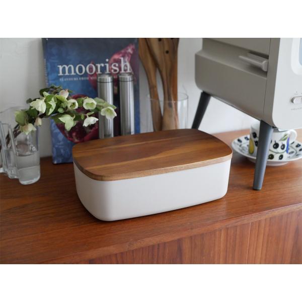 商品発送元：Hinata life生活・インテリア・文具アカシア材のフタが可愛い＆頼れる「ブレッドケース」パンやジャム瓶、キッチンの細々としたツールを一括収納できる「【recolte】ブレッドケース」。アカシア材の蓋がキッチンやダイニングス...