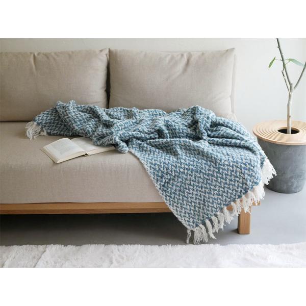 商品発送元：Hinata life生活・インテリア・文具リラクシームードを作るには、ソファに１枚「レジャリー」を掛けるだけ。リビングで軽く掛けられるブランケットは、温かいだけじゃ満足しませんよね。使っていない時、ソファやチェアに雑多に置かれ...