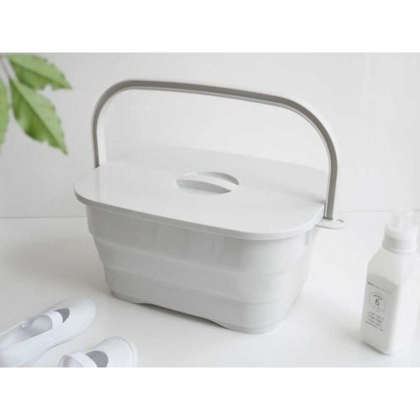 商品発送元：Hinata life生活・インテリア・文具【新サイズ追加】洗濯バケツの本気！「つけ置き・洗濯板・コンパクトさ」すべて網羅しました。つけ置き洗いや靴洗いに便利なバケツ。靴や衣類をつけ置きすると、プカ〜と浮かんできちゃう…ゴシゴシ...