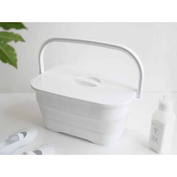 商品発送元：Hinata life生活・インテリア・文具【新サイズ追加】洗濯バケツの本気！「つけ置き・洗濯板・コンパクトさ」すべて網羅しました。つけ置き洗いや靴洗いに便利なバケツ。靴や衣類をつけ置きすると、プカ〜と浮かんできちゃう…ゴシゴシ...