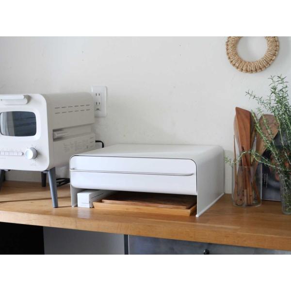 商品発送元：Hinata life※お取り寄せ品生活・インテリア・文具【newサイズ追加】キッチンをきちんと整理してくれる、引き出し型「ブレッドドロワー」朝食メニューを引き出し収納でき、上にはトースター、下にはトレイやラップを収納できる「ブ...