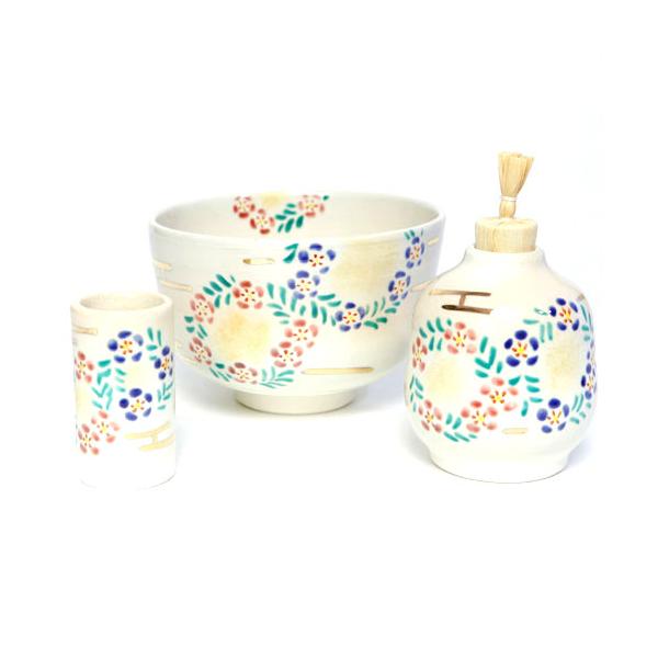 商品発送元：CHATOWA 茶と和 抹茶・茶道具の芳香園 公式通販その他■ 商品名：三点セット 仁清 花輪 田中香泉作■ 梱包：化粧箱入り