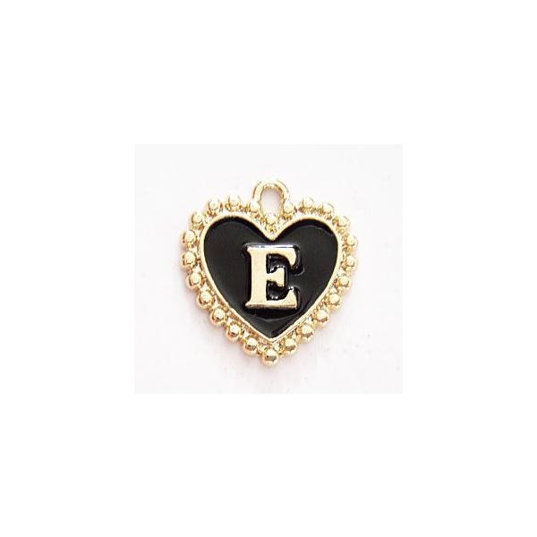 商品発送元：ビーズパーツJupiterハート・Eジュエリー・アクセサリー、ジュエリー・アクセサリー17×16mmメタル枠色　ゴールドエポキシ（ホワイト/ブラック）