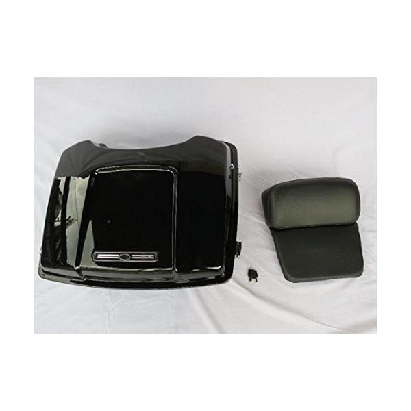 商品発送元：K-RACING車・バイク、バイク・バイク用品、バイクパーツ【cn-harley-013c】+【cn-harley-tbox-002b】ツアーパック 小バックレストセット &amp; ツアーパックラック黒 対応車種：Harley...