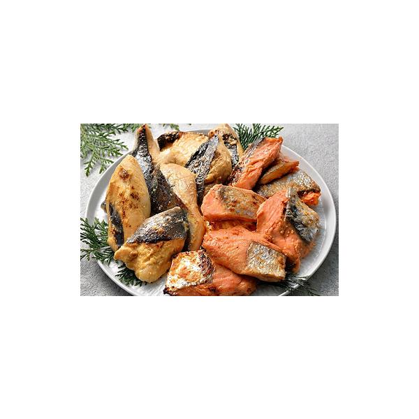 商品発送元：角上魚類 海鮮ギフトフード・菓子訳あり漬け魚セット（銀だら、銀鮭）各500ｇ計1ｋｇ日本一の魚屋角上魚類がおすすめの上質の脂がのった銀だら、鮭を切身でカットした際に出るかまや尾肉を職人が甘めの西京風味噌に丹念に漬け込みました。も...