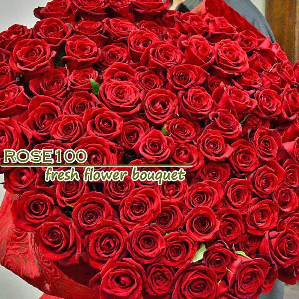 商品発送元：ＫＡＭＯＥフラワー・ガーデニング、フラワー、花束、バラ、レッド100本の赤薔薇                                     ROSE        RED ROSE100α　        　    ...