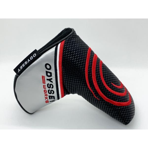 商品発送元：キコウゴルフ『平日即日発送』スポーツ・アウトドア・旅行、ゴルフ、パーツ、その他オデッセイ　ODYSSEY【WORKS】ヘッドカバー パターカバー　ブレードタイプ★カラー ブラック/シルバー/レッド★開閉部 マグネットタイプ★新品...