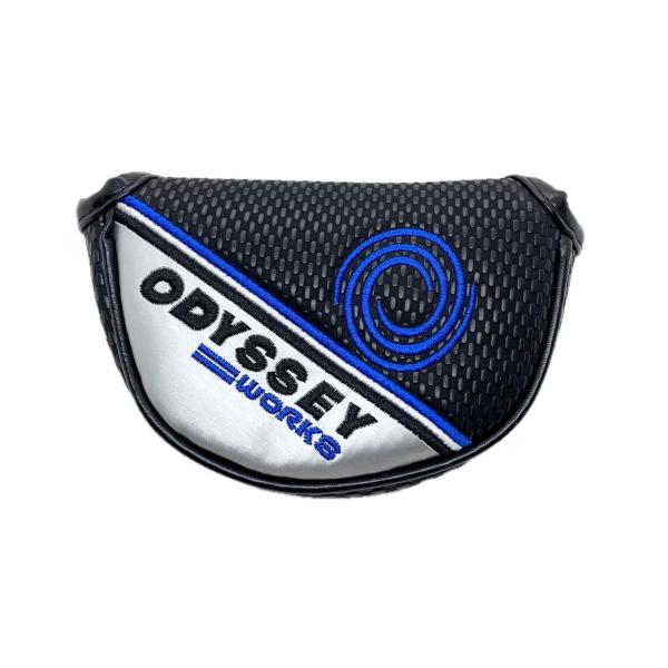 商品発送元：キコウゴルフ『平日即日発送』スポーツ・アウトドア・旅行、ゴルフ、パーツ、その他新品 オデッセイ ODYSSEY WORKS ハーフマレット 小型用パターカバー　ヘッドカバー★カラー: ブラック×ブルー×シルバー★開閉部 マグネッ...