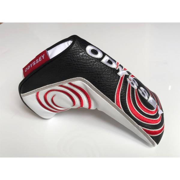 商品発送元：キコウゴルフ『平日即日発送』スポーツ・アウトドア・旅行、ゴルフ、その他★レア★ 新品 オデッセイ ODYSSEY パターカバー 刺繍入り ブレードタイプ高級感のある刺繍が施されています。三色（黒、白、赤）の配色がスタイリッシュな...