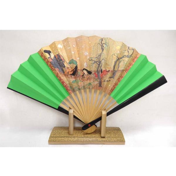 商品発送元：【公式】 人形の久月オンラインストア飾り扇おもちゃ・ホビー・ゲーム、おもちゃ扇は日本の伝統芸能には欠かすことのできない小道具の一つで、四季の花や、浮世絵、平安絵巻などをモチーフとして飾扇としました。金と赤の背景に花々が一面に描か...