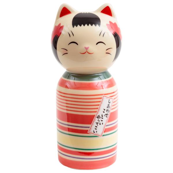 商品発送元：【公式】 人形の久月オンラインストアこけしおもちゃ・ホビー・ゲーム瀬戸焼の伝統を受け継ぐ薬師窯のしあわせ猫こけしです。民芸品のこけしが、髪型や模様が特徴の可愛らしい猫の姿になりました。置物として、海外の方へのお土産品にも最適です...