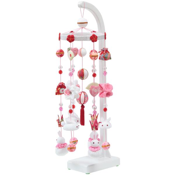 商品発送元：【公式】 人形の久月オンラインストアつるし雛キッズ・ベビー・マタニティ、キッズ、おもちゃ、人形（日本人形・フランス人形）春の象徴や無病息災の意味を持つ"うさぎ"をはじめ、おめでたい飾りを沢山をあしらった可愛らしいつるし雛です。白...