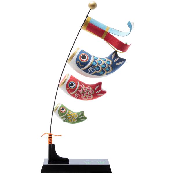 商品発送元：【公式】 人形の久月オンラインストア五月小物キッズ・ベビー・マタニティ、キッズ、おもちゃ、人形（日本人形・フランス人形）可愛らしく、小さなスペースでも飾れる鯉のぼりのお飾りです。張り子でできたお飾りが味わいのある素敵な雰囲気を醸...