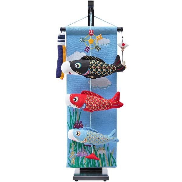 商品発送元：【公式】 人形の久月オンラインストア室内用鯉のぼりキッズ・ベビー・マタニティ、キッズ、おもちゃ、人形（日本人形・フランス人形）お部屋の中に手軽に飾ることが出来る、可愛らしい室内用鯉のぼりです。菖蒲をあしらった優美な空色のタペスト...