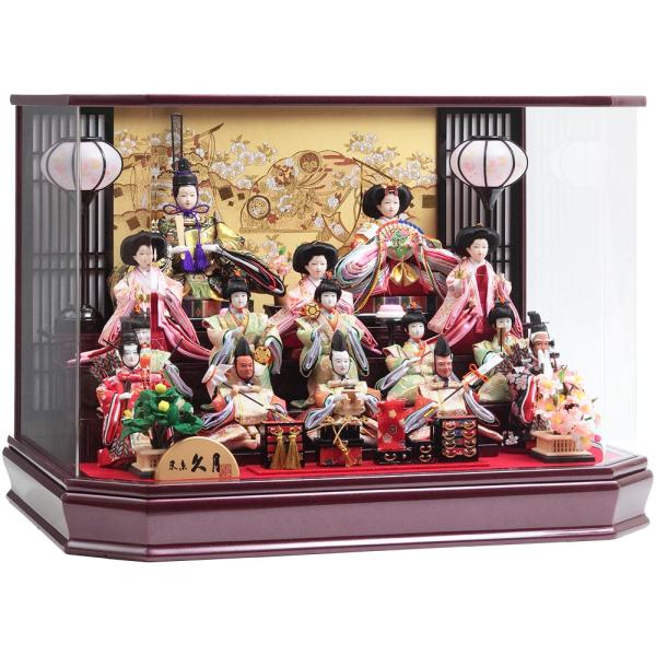 商品発送元：【公式】 人形の久月オンラインストア十五人ケース飾りキッズ・ベビー・マタニティ、キッズ、おもちゃ、人形（日本人形・フランス人形）伝統的な"ひいな遊び（ままごとあそび）"を思わせる、アクリルケース入りの豪華で賑やかな十五人飾りです...